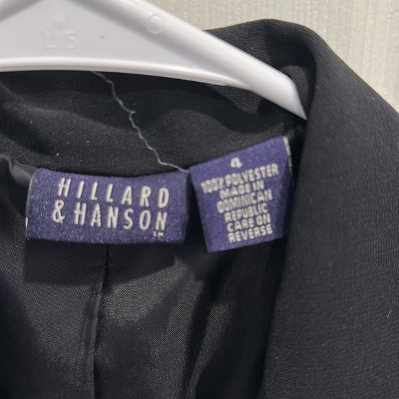 Hillard & Hanson | Jackets & Coats | Black Three Button Down Suit ...